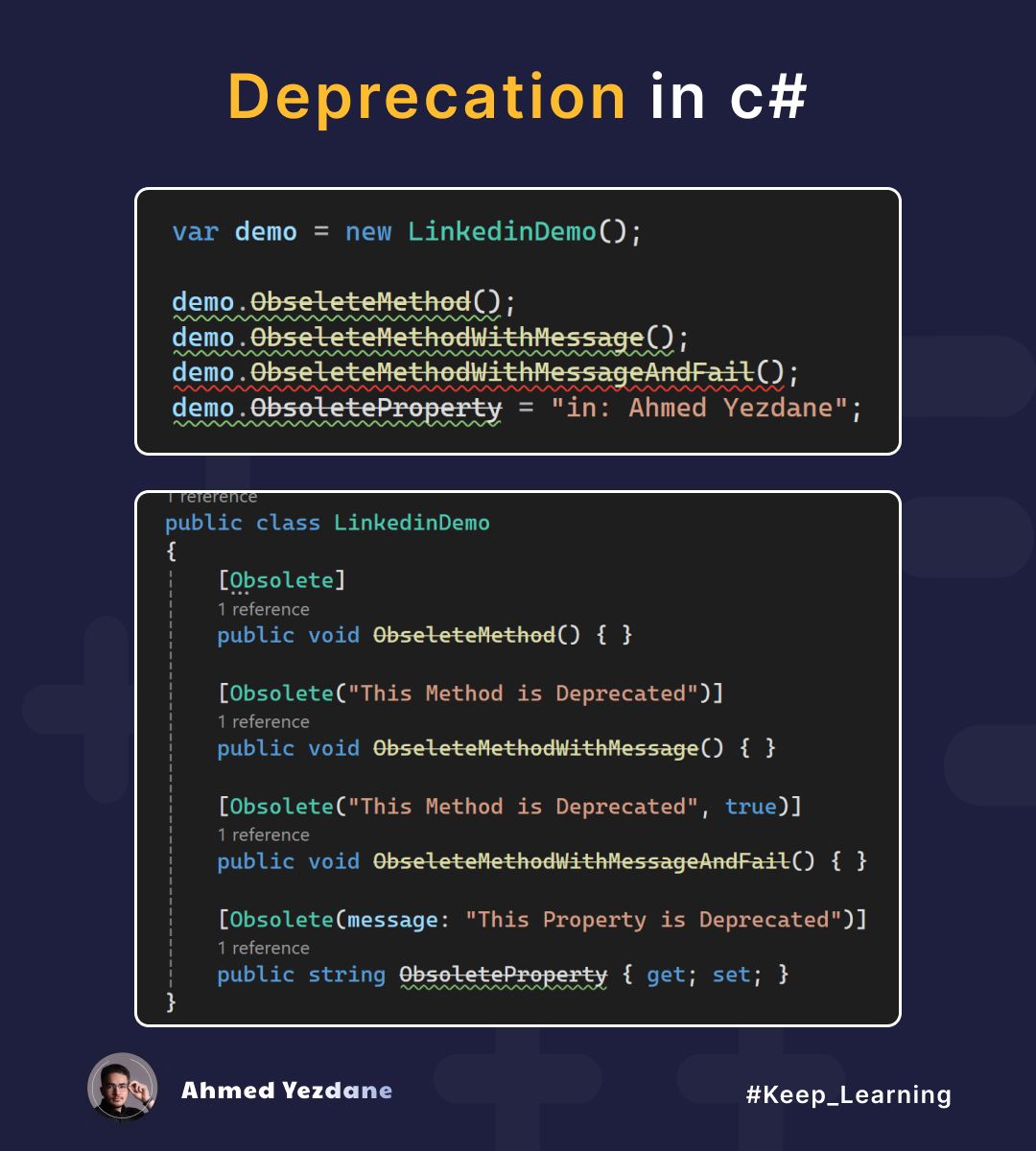 #csharp #codingbestpractices #obsoleteattribute #softwaredevelopment ... #csharp #codingbestpractices #obsoleteattribute #softwaredevelopment ...