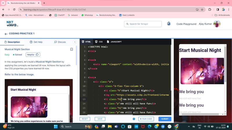 Ajay Kumar Sakhapuram on LinkedIn: #day124 #ccbp #nxtwave #flexbox Ajay Kumar Sakhapuram on LinkedIn: #day124 #ccbp #nxtwave #flexbox