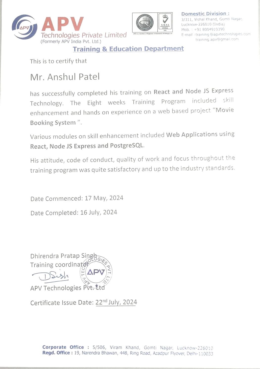 Anshul Patel on LinkedIn: #expressjs #nodejs #react #postgresql # ... Anshul Patel on LinkedIn: #expressjs #nodejs #react #postgresql # ...