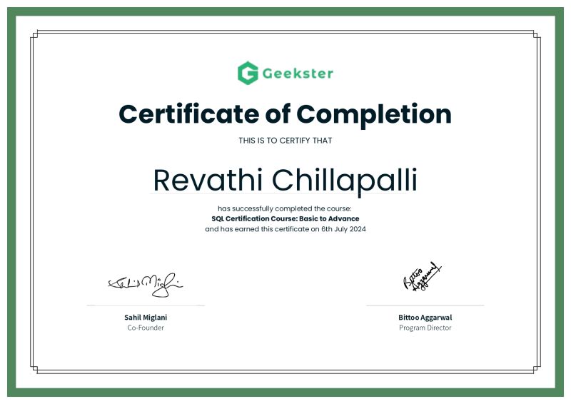 Revathi Chillapalli on LinkedIn: #sql #continuouslearning # ... Revathi Chillapalli on LinkedIn: #sql #continuouslearning # ...