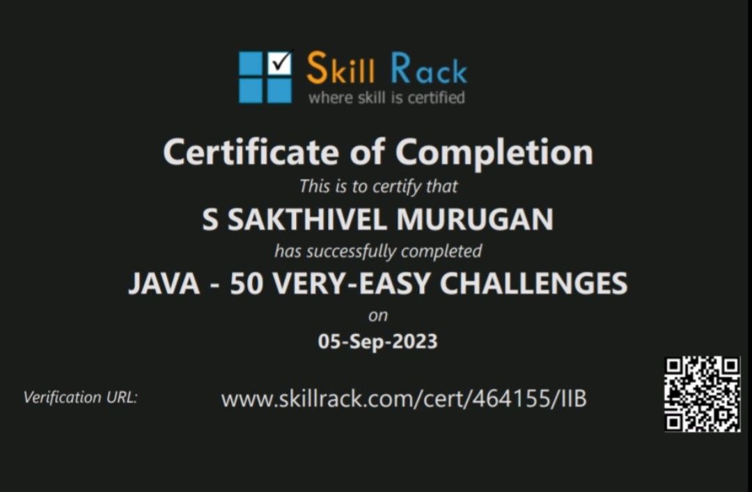 SAKTHIVEL MURUGAN S on LinkedIn: #java #programmingchallenge #skillrack ... SAKTHIVEL MURUGAN S on LinkedIn: #java #programmingchallenge #skillrack ...