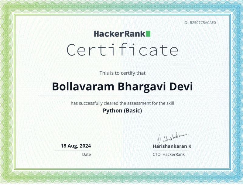Bollavaram Bhargavi Devi on LinkedIn: #coding #python # ... Bollavaram Bhargavi Devi on LinkedIn: #coding #python # ...