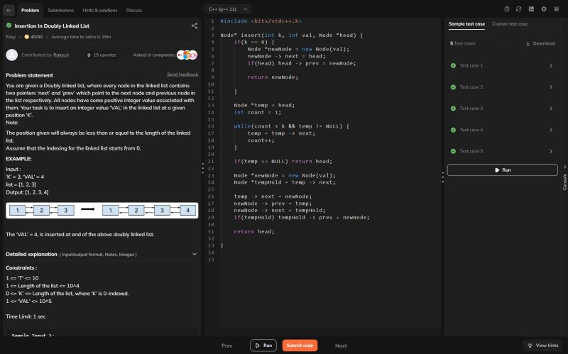 #dsa #linkedlist #coding #100daysofcode #interviewpreparation | Aman ... #dsa #linkedlist #coding #100daysofcode #interviewpreparation | Aman ...