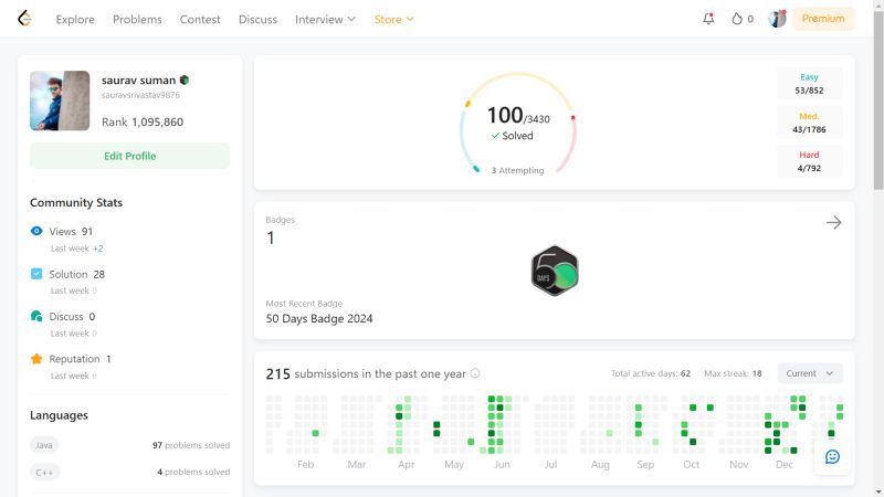#codingjourney #leetcode #100questions #programming #milestone ... #codingjourney #leetcode #100questions #programming #milestone ...
