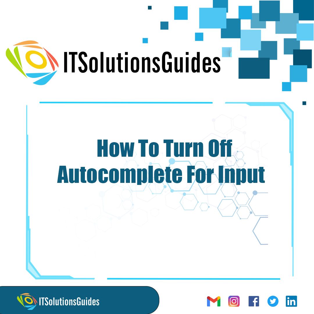 ITSolutionsGuides Tutorial for Developers on LinkedIn: Disable input ... ITSolutionsGuides Tutorial for Developers on LinkedIn: Disable input ...