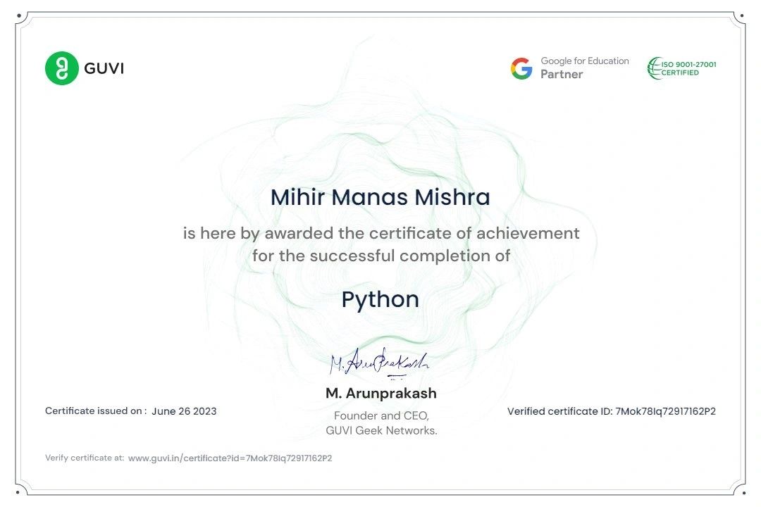 Mihir Manas Mishra posted on LinkedIn Mihir Manas Mishra posted on LinkedIn