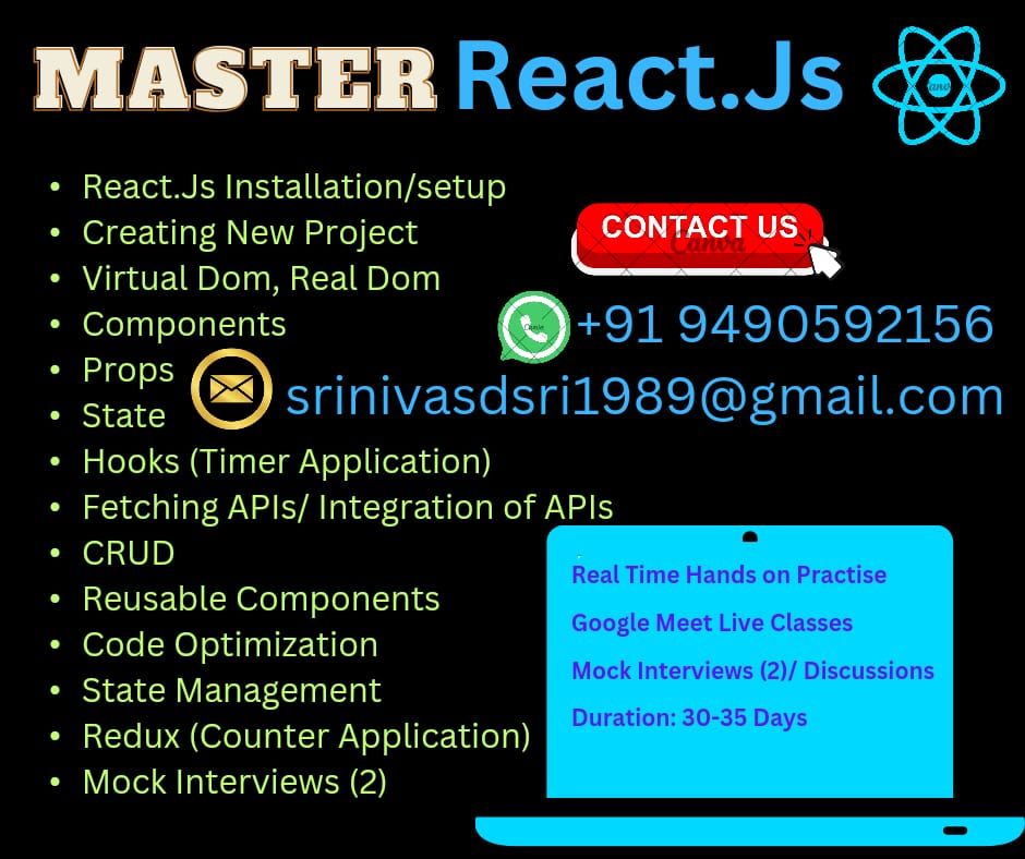 React React Jobs @react | Srinivas Dusa React React Jobs @react | Srinivas Dusa