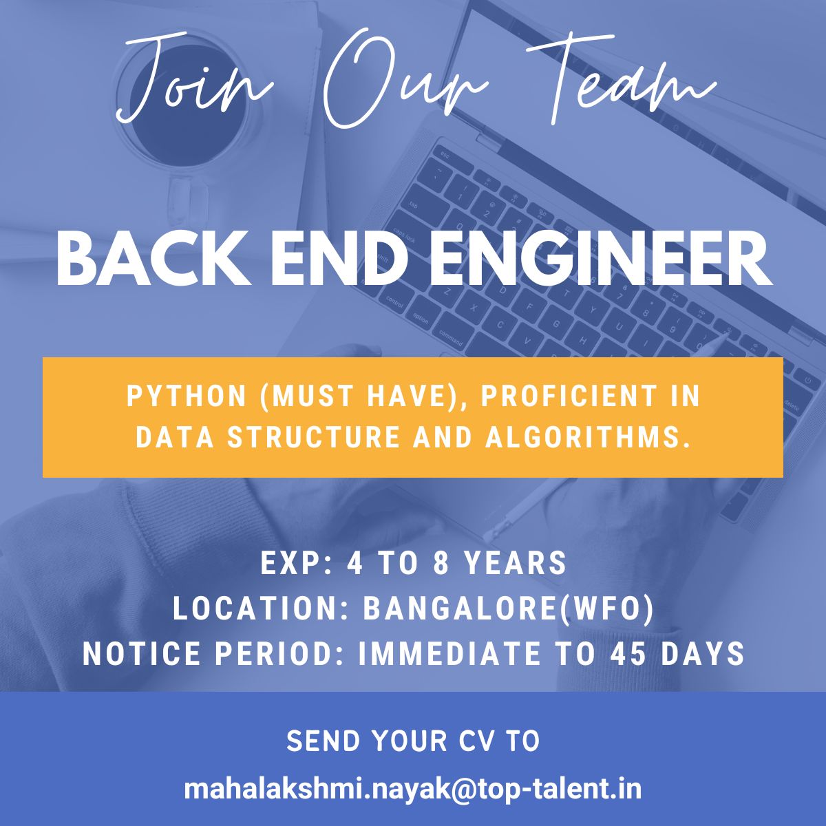 Mahalakshmi Nayak on LinkedIn: #backendengineer #wearehiring # ... Mahalakshmi Nayak on LinkedIn: #backendengineer #wearehiring # ...