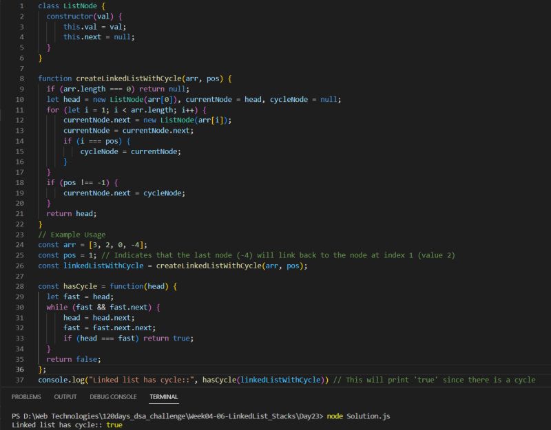 Naresh Baleboina on LinkedIn: 🌟 Day 23: Linked List Cycle Detection 🌟 🔍 ... Naresh Baleboina on LinkedIn: 🌟 Day 23: Linked List Cycle Detection 🌟 🔍 ...