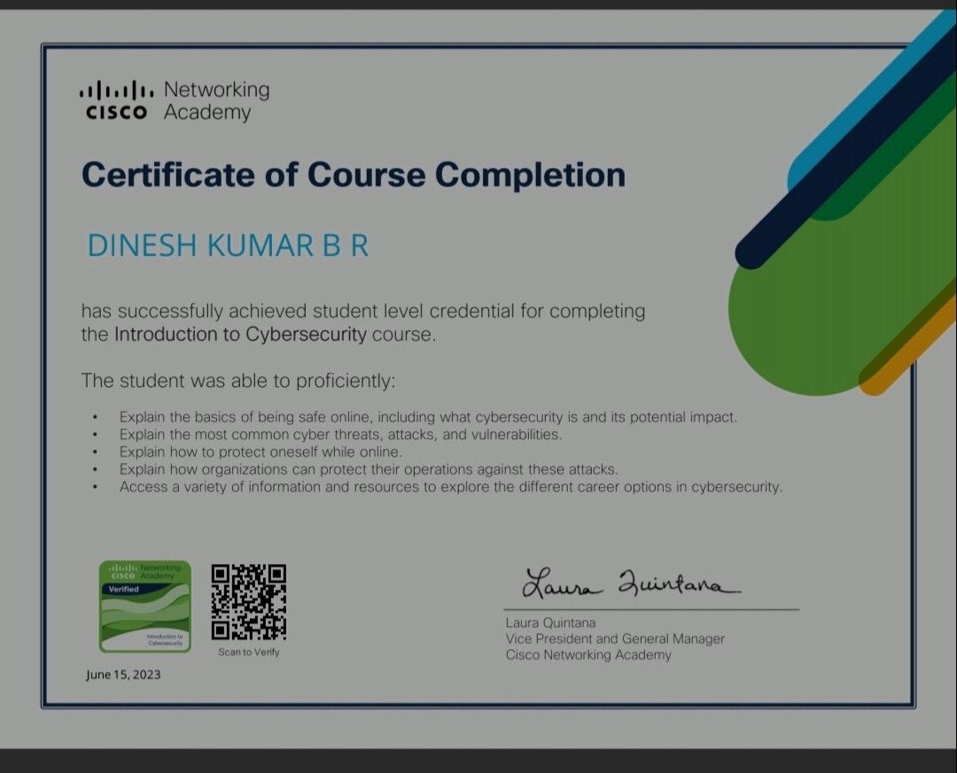 DINESH KUMAR B R on LinkedIn: #cybersecurity #cisco #share #networking ... DINESH KUMAR B R on LinkedIn: #cybersecurity #cisco #share #networking ...