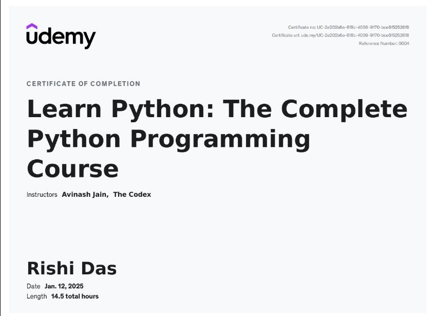 Rishi Das on LinkedIn: #python #datascience #machinelearning #udemy # ... Rishi Das on LinkedIn: #python #datascience #machinelearning #udemy # ...