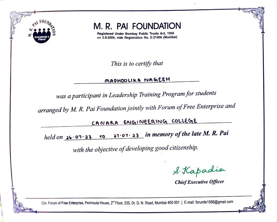 Madhoolika Nagesh on LinkedIn: #leadershiptraining #excitedforthefuture ... Madhoolika Nagesh on LinkedIn: #leadershiptraining #excitedforthefuture ...