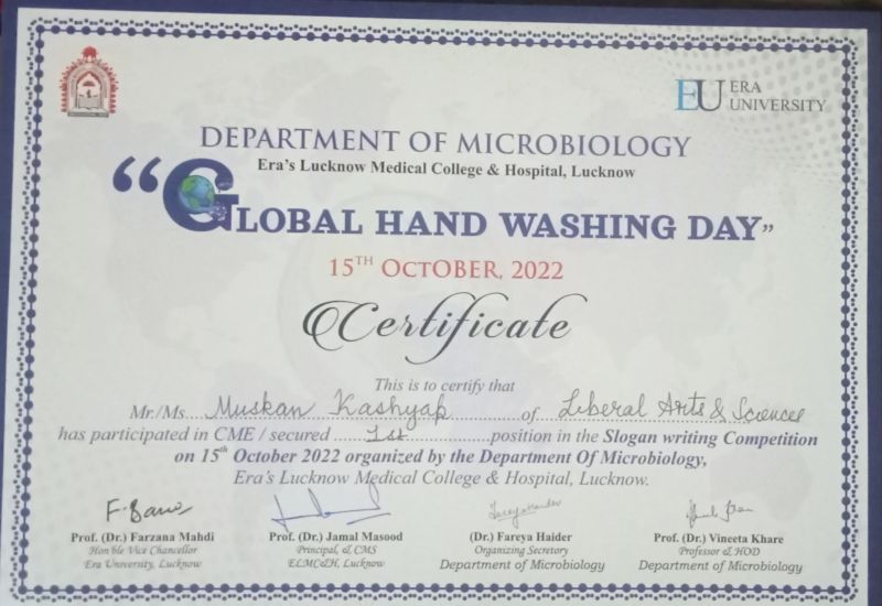Muskaan Kashyap on LinkedIn: 1st position in Slogan writing competition ️🥰 Muskaan Kashyap on LinkedIn: 1st position in Slogan writing competition ️🥰