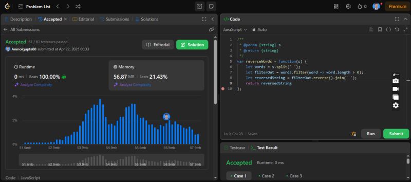 #day25 #100daysofcode #leetcode #dsa #javascript #coding… | Anmol Gupta #day25 #100daysofcode #leetcode #dsa #javascript #coding… | Anmol Gupta