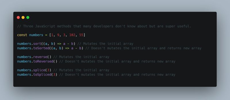 Learn about JavaScript array methods | Mithun S posted on the topic ... Learn about JavaScript array methods | Mithun S posted on the topic ...
