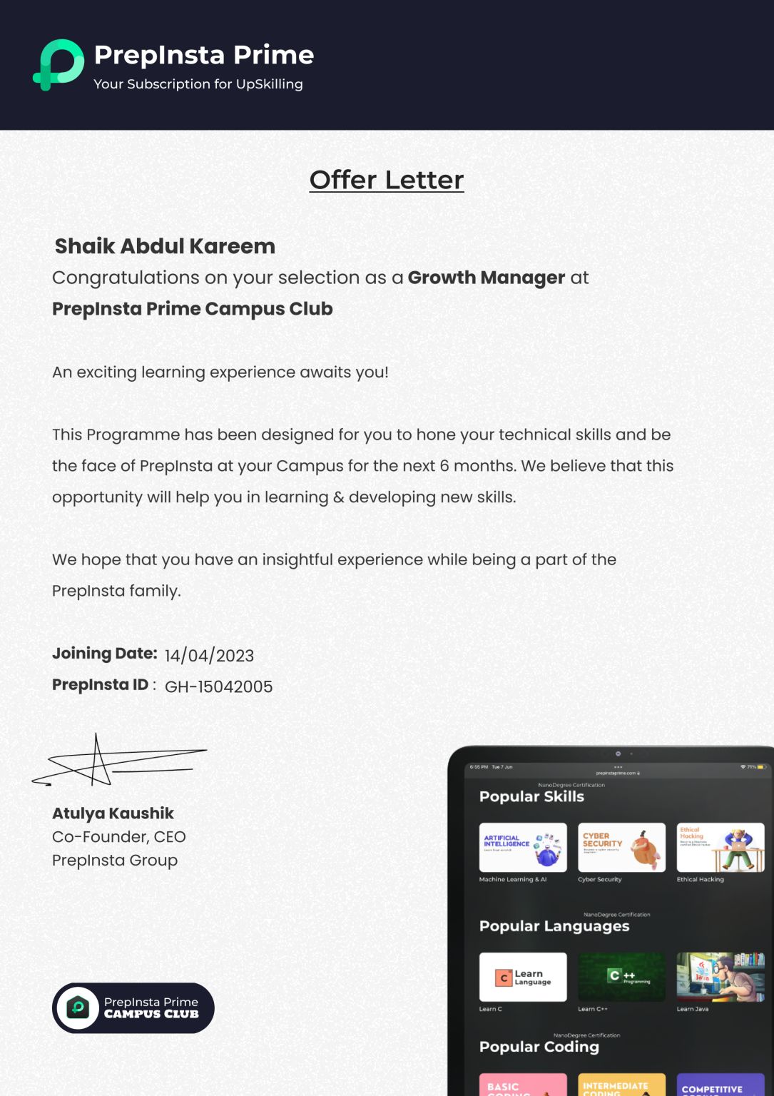 Abdul kareem Shaik on LinkedIn: #campusambassador #growth #team #coding ... Abdul kareem Shaik on LinkedIn: #campusambassador #growth #team #coding ...