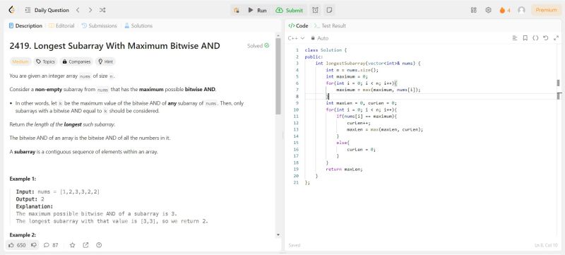 LeetCode Daily: Maximum subarray size | Azeem Pinjari posted on the ... LeetCode Daily: Maximum subarray size | Azeem Pinjari posted on the ...