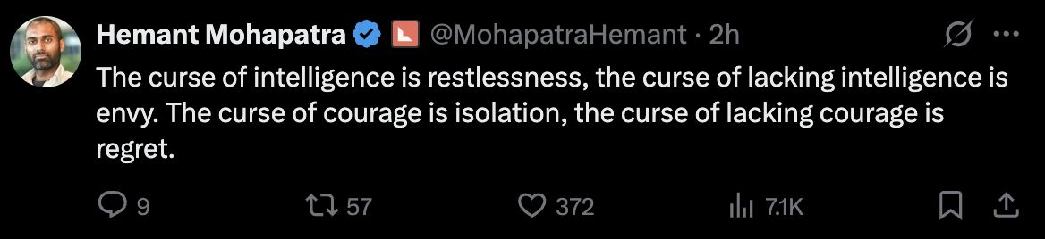saw this tweet by Hemant Mohapatra today, and realized how easily one's ... saw this tweet by Hemant Mohapatra today, and realized how easily one's ...
