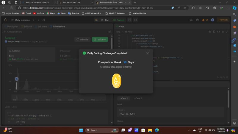 Day 58 of #DailyCodingChallenge by LeetCode | Ankush Pundir posted on ... Day 58 of #DailyCodingChallenge by LeetCode | Ankush Pundir posted on ...