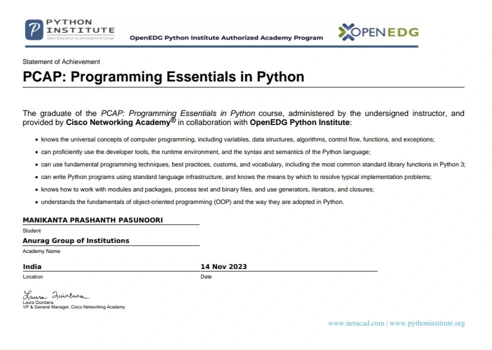 Manikanta Prasanth on LinkedIn: #pythonprogramming # ... Manikanta Prasanth on LinkedIn: #pythonprogramming # ...