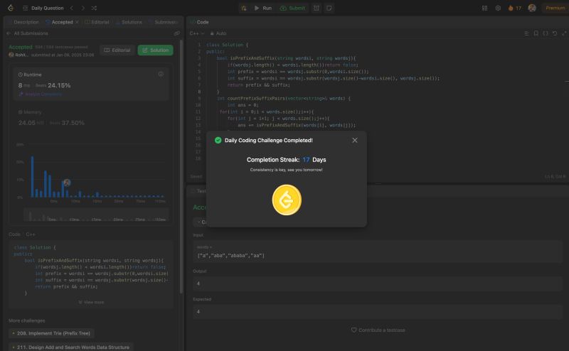 Rohit Ojha on LinkedIn: #100daysofcode #leetcode #dailycoding Rohit Ojha on LinkedIn: #100daysofcode #leetcode #dailycoding