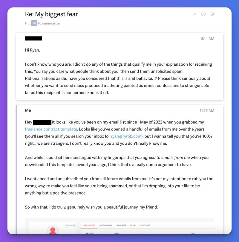 Ryan Robinson on LinkedIn: I sent an honest, vulnerable (and I thought ... Ryan Robinson on LinkedIn: I sent an honest, vulnerable (and I thought ...