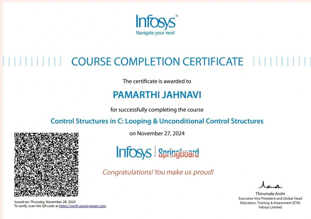 Jahnavi Pamarthi on LinkedIn: #cprogramming #controlstructures #loops # ... Jahnavi Pamarthi on LinkedIn: #cprogramming #controlstructures #loops # ...