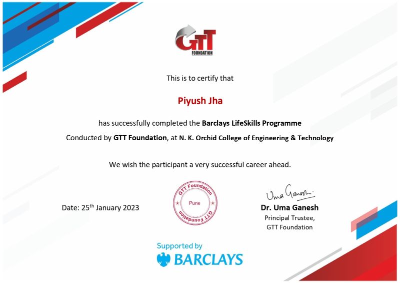 Piyush Jha on LinkedIn: #python #gtt #barclayslifeskills #nkorchidcollege Piyush Jha on LinkedIn: #python #gtt #barclayslifeskills #nkorchidcollege