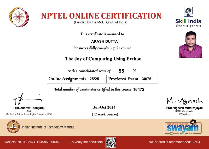 Akash Dutta on LinkedIn: #python #learning #nptel #programmingjourney # ... Akash Dutta on LinkedIn: #python #learning #nptel #programmingjourney # ...