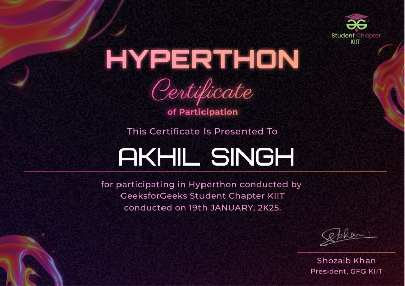 Akhil Singh on LinkedIn: #hackathon #hyperthon2k25 #coding #innovation ... Akhil Singh on LinkedIn: #hackathon #hyperthon2k25 #coding #innovation ...