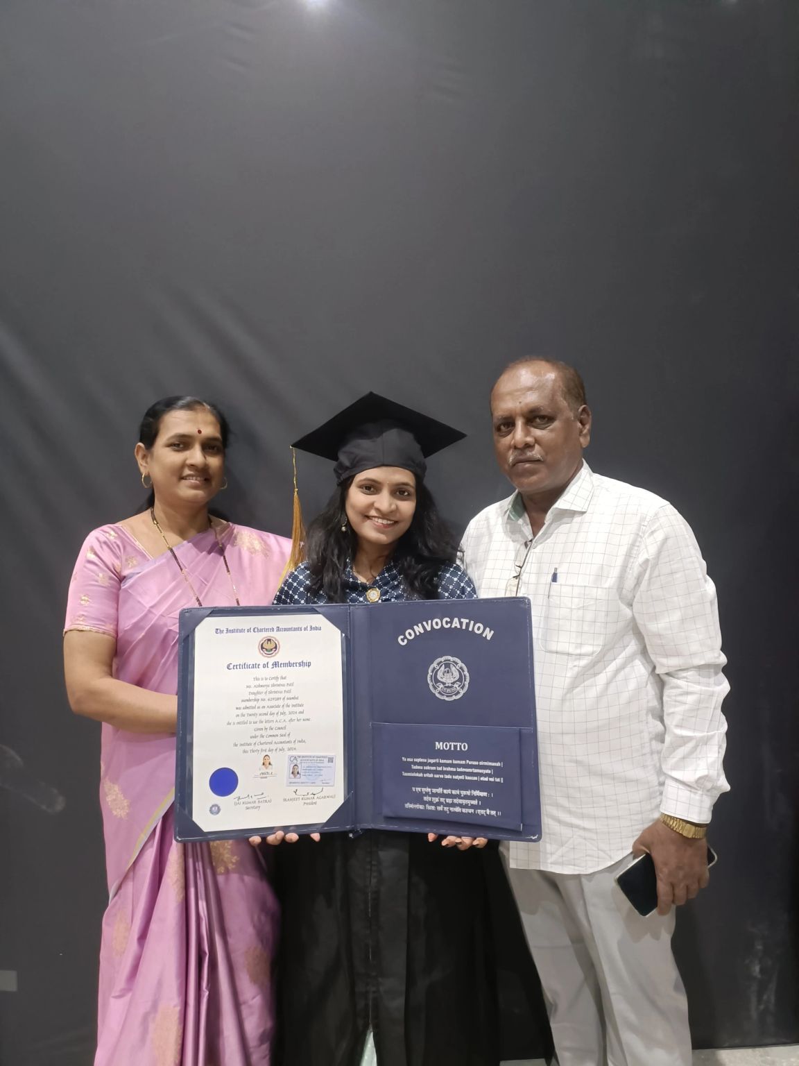 Congratulation CA Aishwarya Patil | CA Siddharth Munjani Congratulation CA Aishwarya Patil | CA Siddharth Munjani