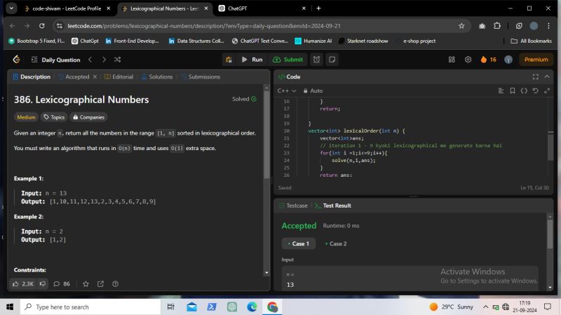 Shivam kumar on LinkedIn: #lexicographicalorder #dfs #algorithms # ... Shivam kumar on LinkedIn: #lexicographicalorder #dfs #algorithms # ...