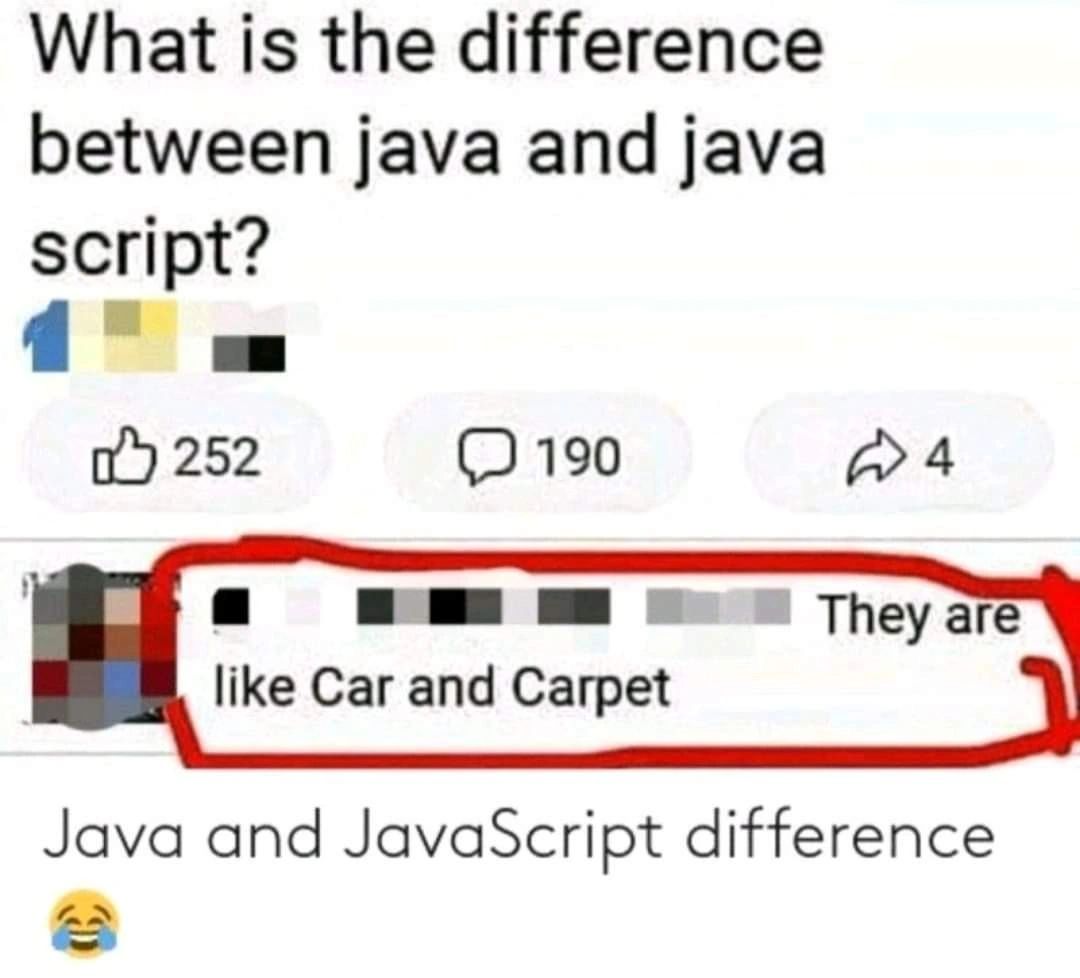 Mayank Pandey on LinkedIn: #javavsjavascript #javascript #java Mayank Pandey on LinkedIn: #javavsjavascript #javascript #java