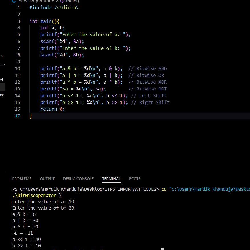 Hardik Khanduja on LinkedIn: #cprogramming #bitwiseoperators # ... Hardik Khanduja on LinkedIn: #cprogramming #bitwiseoperators # ...