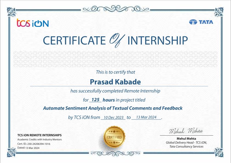 #internshipcompleted #careergrowth #newbeginnings | Prasad Kabade #internshipcompleted #careergrowth #newbeginnings | Prasad Kabade