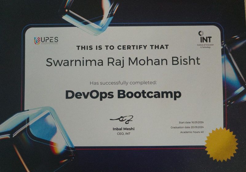 Swarnima Bisht on LinkedIn: #devops #automation #cloudinfrastructure # ... Swarnima Bisht on LinkedIn: #devops #automation #cloudinfrastructure # ...