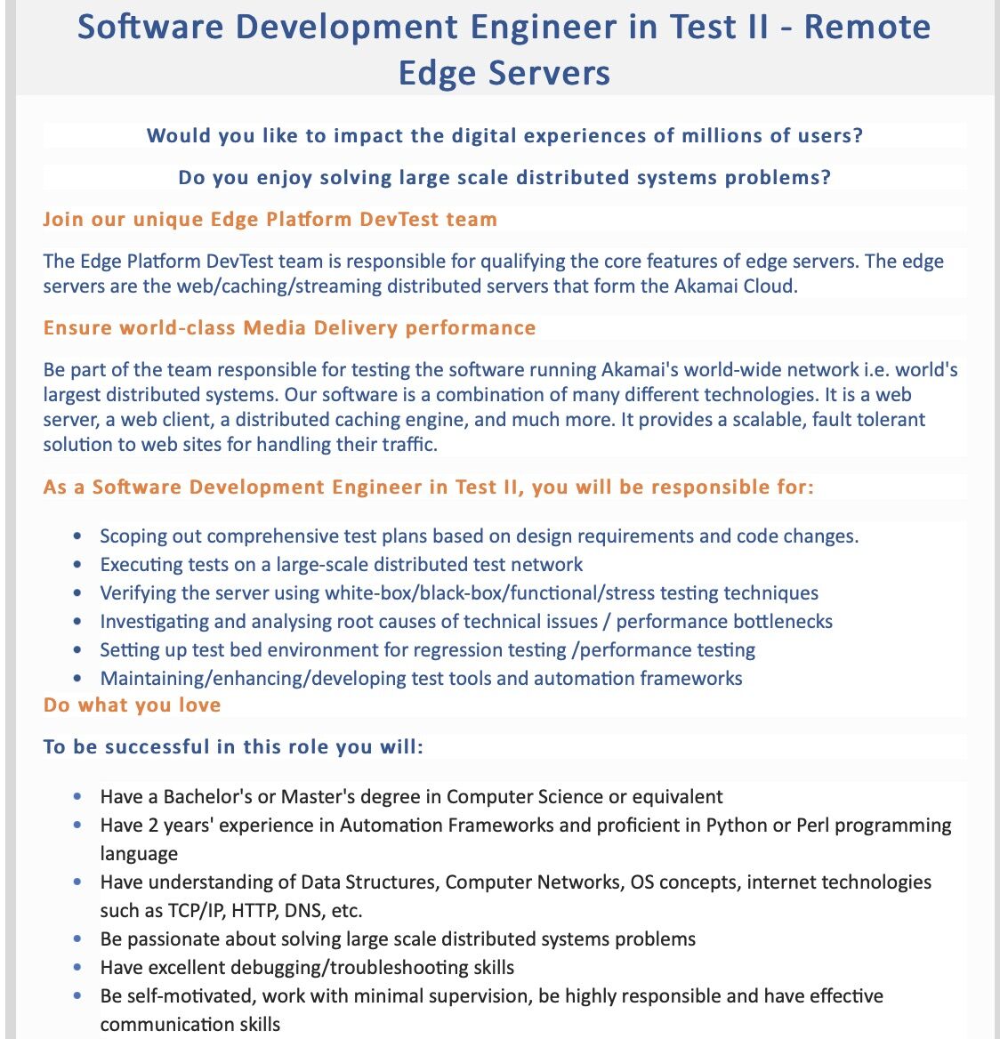 Sachin Bhardwaj on LinkedIn: #sdet #testing #akamai #jobs #python Sachin Bhardwaj on LinkedIn: #sdet #testing #akamai #jobs #python