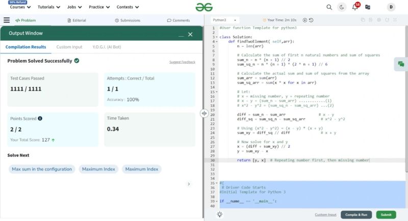 #codecraftdaily #geeksforgeeks #100daysofcode | DEEPIKA S #codecraftdaily #geeksforgeeks #100daysofcode | DEEPIKA S