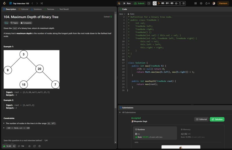 Bhupender Singh on LinkedIn: #150daysofcodechallenge #leetcode # ... Bhupender Singh on LinkedIn: #150daysofcodechallenge #leetcode # ...