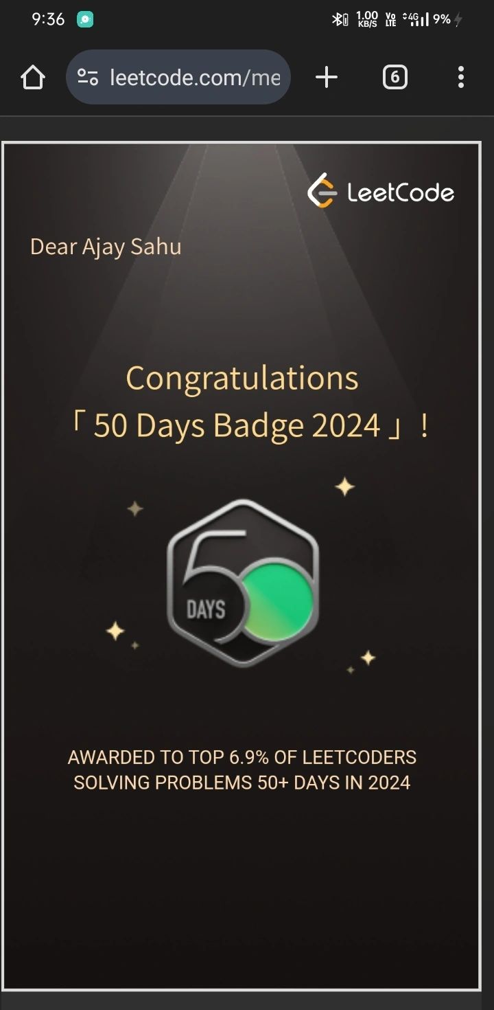 Ajay Sahu on LinkedIn: #leetcode #codingjourney #achievement #dsa # ... Ajay Sahu on LinkedIn: #leetcode #codingjourney #achievement #dsa # ...