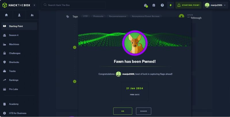 Passed 'Fawn' machine on Hack The Box | MANJU S Suresh Kumar posted on ... Passed 'Fawn' machine on Hack The Box | MANJU S Suresh Kumar posted on ...