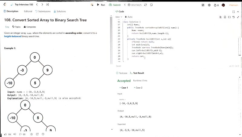 Surendra Nellore on LinkedIn: 🚀Convert Sorted Array to Binary Search ... Surendra Nellore on LinkedIn: 🚀Convert Sorted Array to Binary Search ...