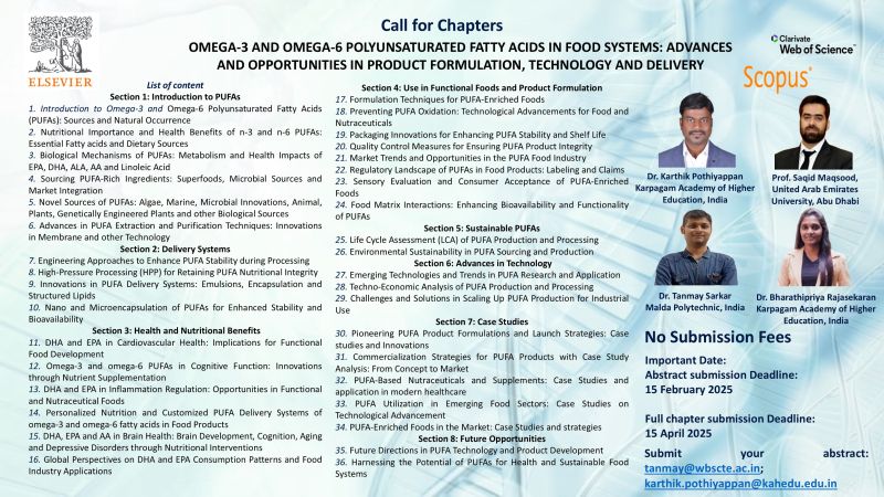 Dr. Tanmay Sarkar, PhD on LinkedIn: 🌟 Call for Chapter Proposals 🌟 📘 ... Dr. Tanmay Sarkar, PhD on LinkedIn: 🌟 Call for Chapter Proposals 🌟 📘 ...