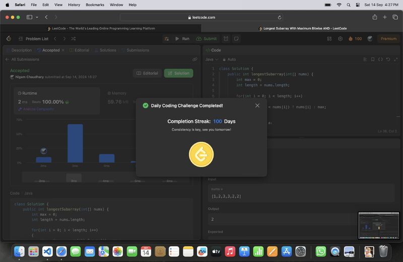 Completed 100 Days of Code on LeetCode | Nigam Chaudhary posted on the ... Completed 100 Days of Code on LeetCode | Nigam Chaudhary posted on the ...