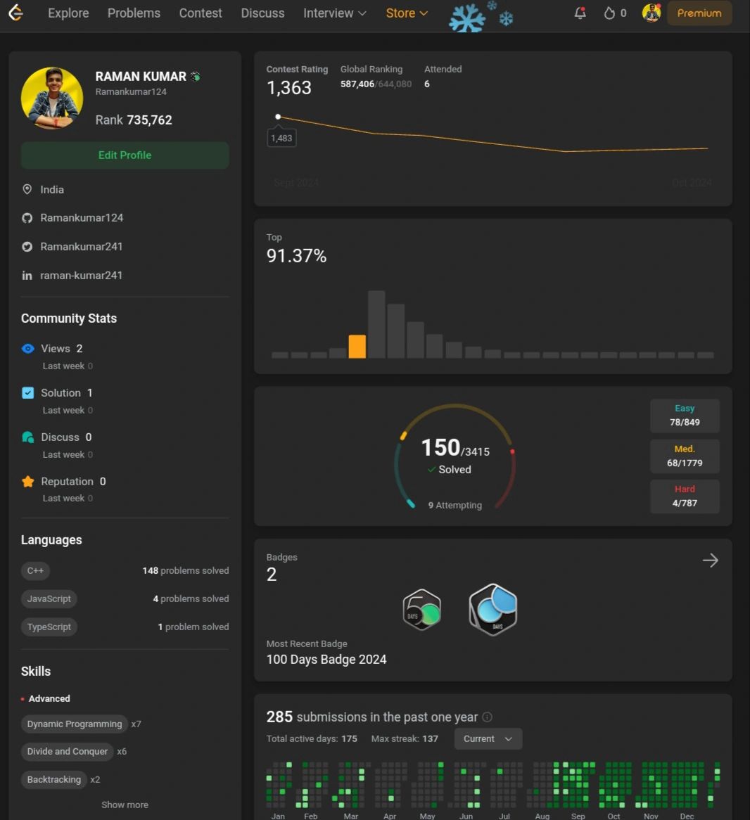RAMAN KUMAR on LinkedIn: #leetcode #dsa #codingjourney #codingstreak RAMAN KUMAR on LinkedIn: #leetcode #dsa #codingjourney #codingstreak