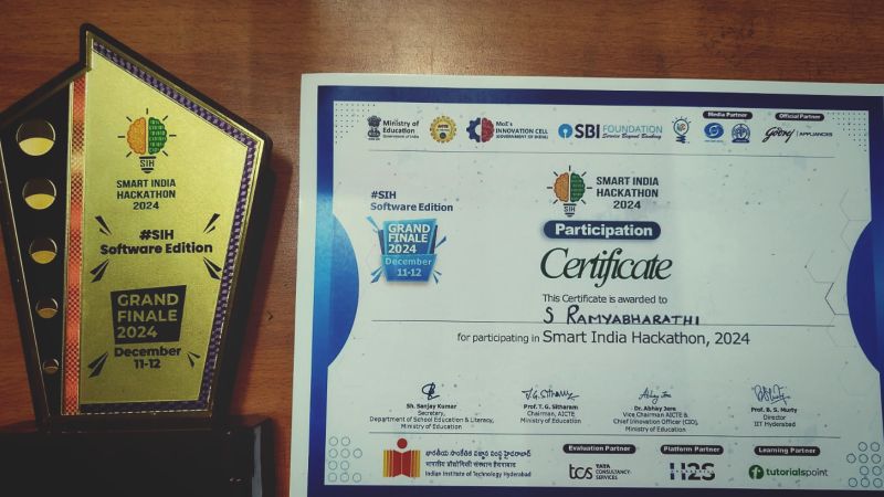 S Ramyabharathi on LinkedIn: #sih2024 #hackathonjourney #innovation # ... S Ramyabharathi on LinkedIn: #sih2024 #hackathonjourney #innovation # ...