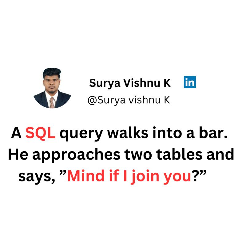 Surya Vishnu K on LinkedIn: #sql #database Surya Vishnu K on LinkedIn: #sql #database