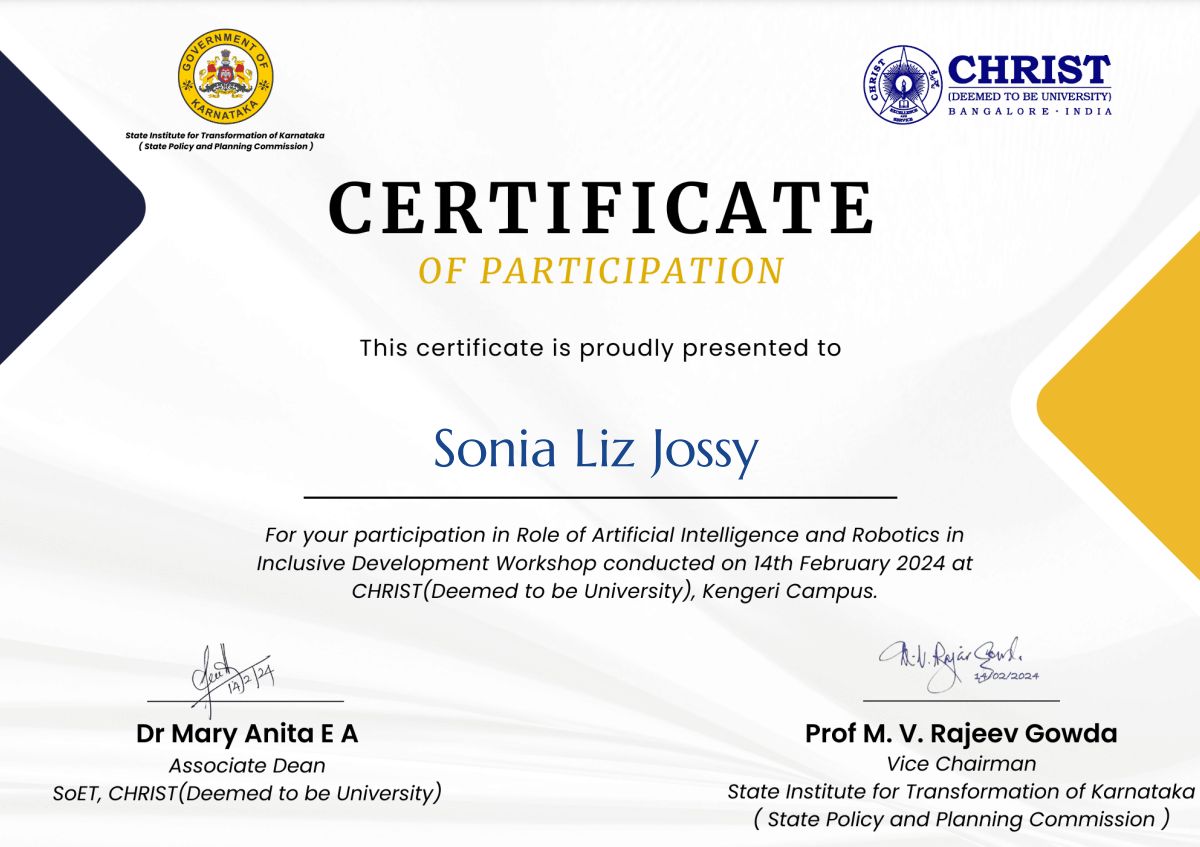 Sonia Liz Jossy on LinkedIn: #ai #robotics #inclusivedevelopment # ... Sonia Liz Jossy on LinkedIn: #ai #robotics #inclusivedevelopment # ...