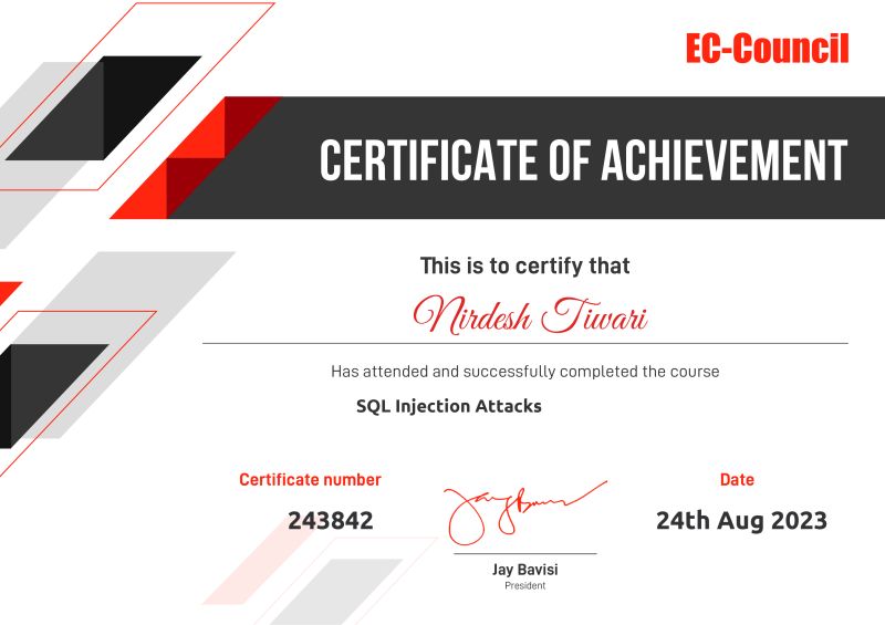 NIRDESH TIWARI on LinkedIn: #cybersecurity #eccouncilcertified # ... NIRDESH TIWARI on LinkedIn: #cybersecurity #eccouncilcertified # ...