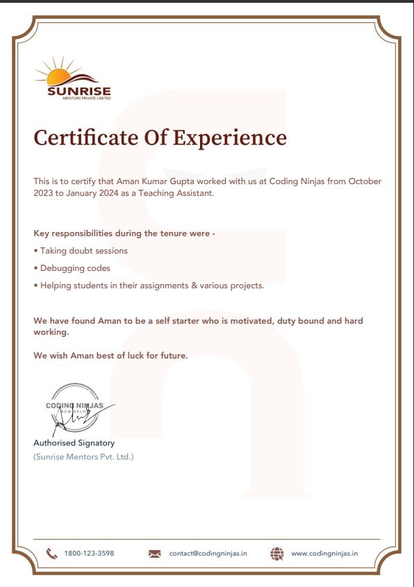 Aman Kumar Gupta on LinkedIn: #coding #dsa #practicemakesperfect Aman Kumar Gupta on LinkedIn: #coding #dsa #practicemakesperfect